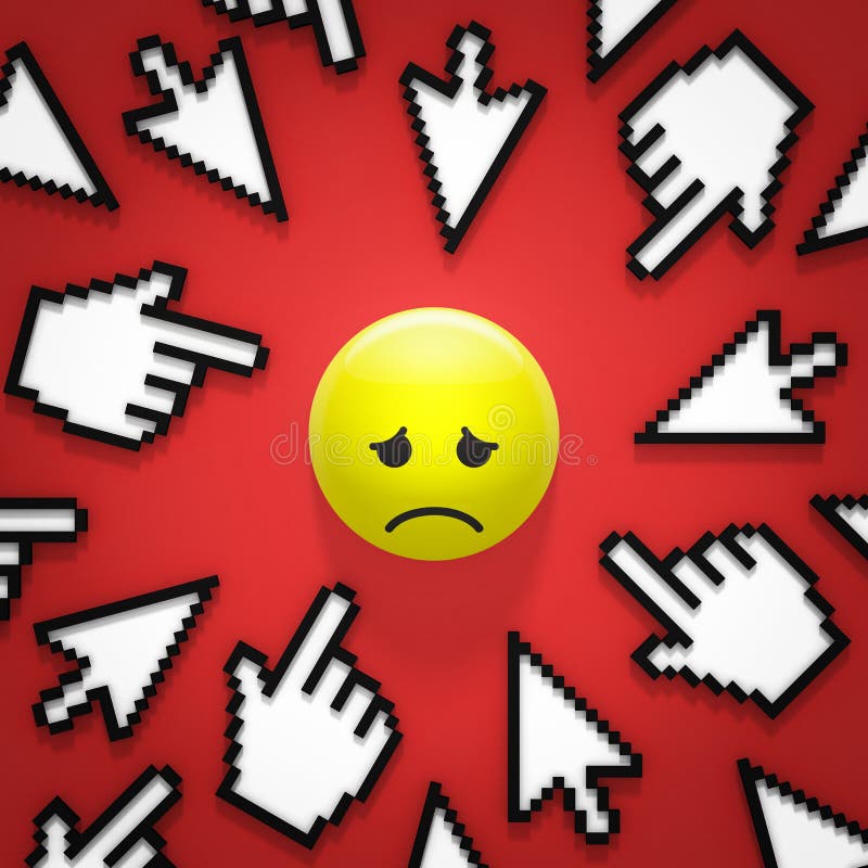 Internet bully stock illustration. Illustration of victim - 40978762