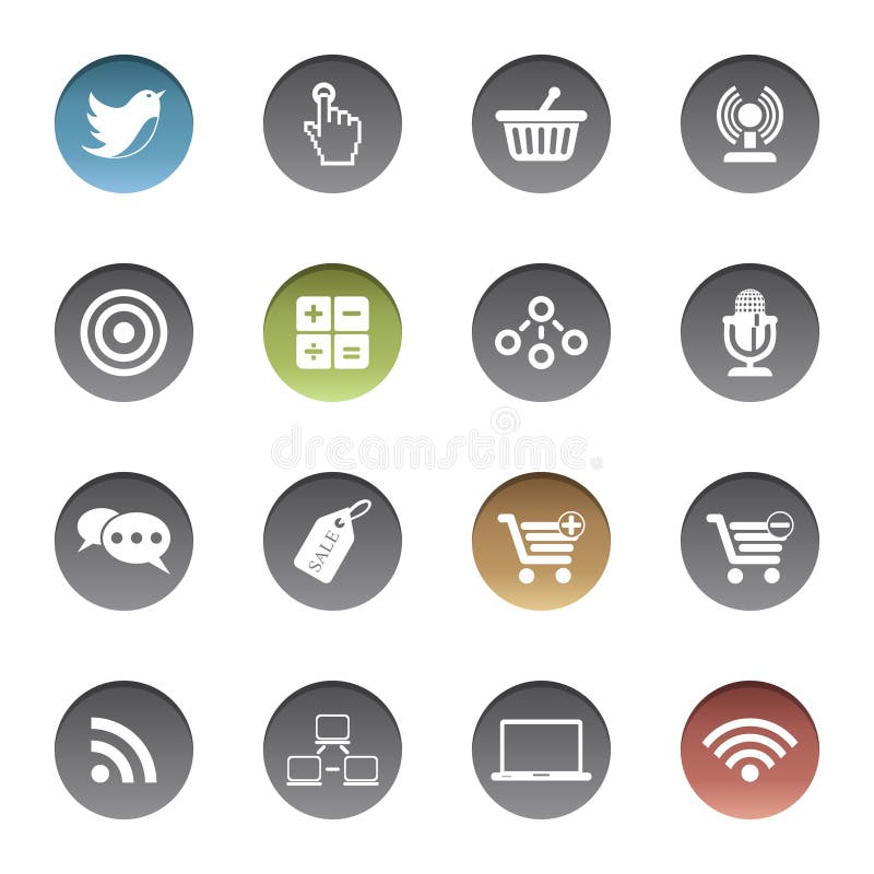 Internet-business icons stock vector. Illustration of bubble - 29178628