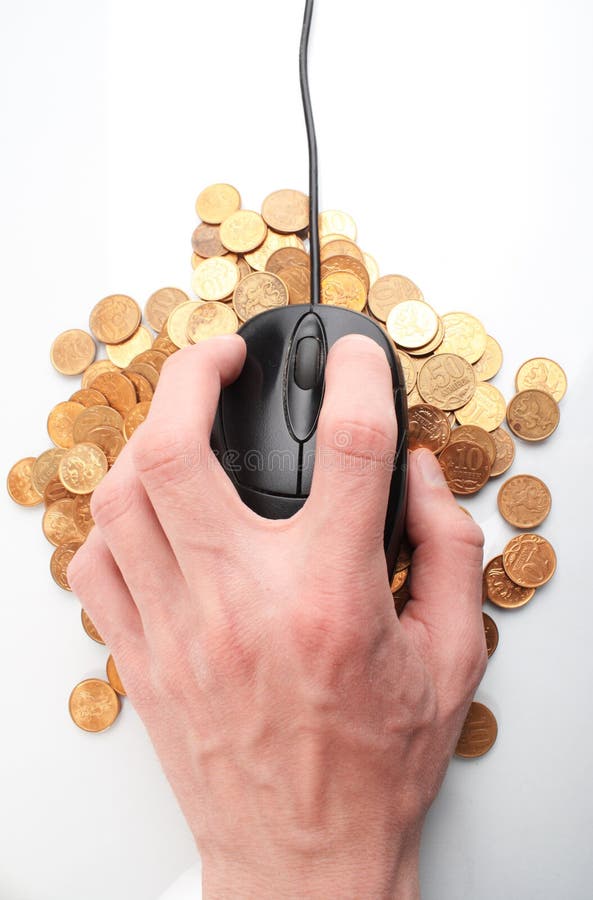 Internet Business. Mouse and Coin Stock Image - Image of mouse ...