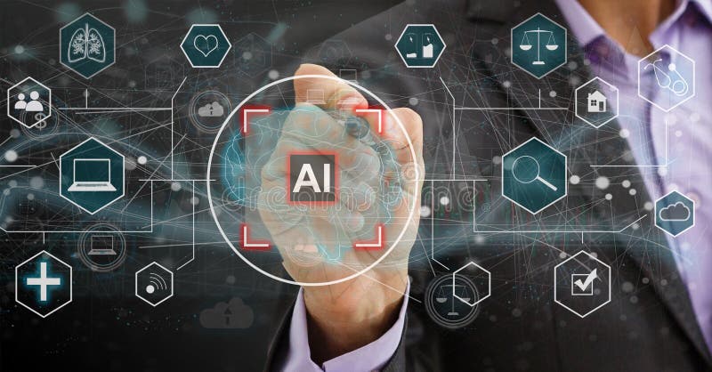 Internet, Business, Technology and Network Concept. AI Learning and ...