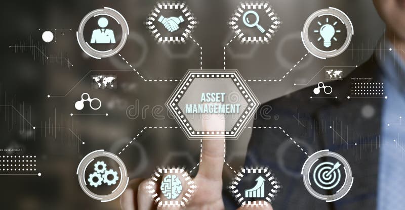 Internet, Business, Technology and Network Concept. Asset Management ...