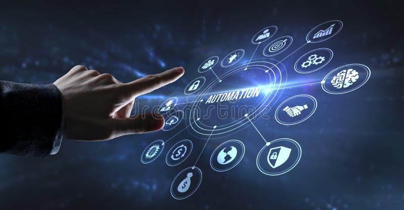 Internet, Business, Technology and Network Concept. Automation Software ...