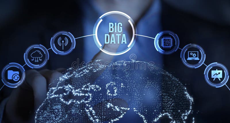Internet, Business, Technology and Network Concept. Big Data Internet ...
