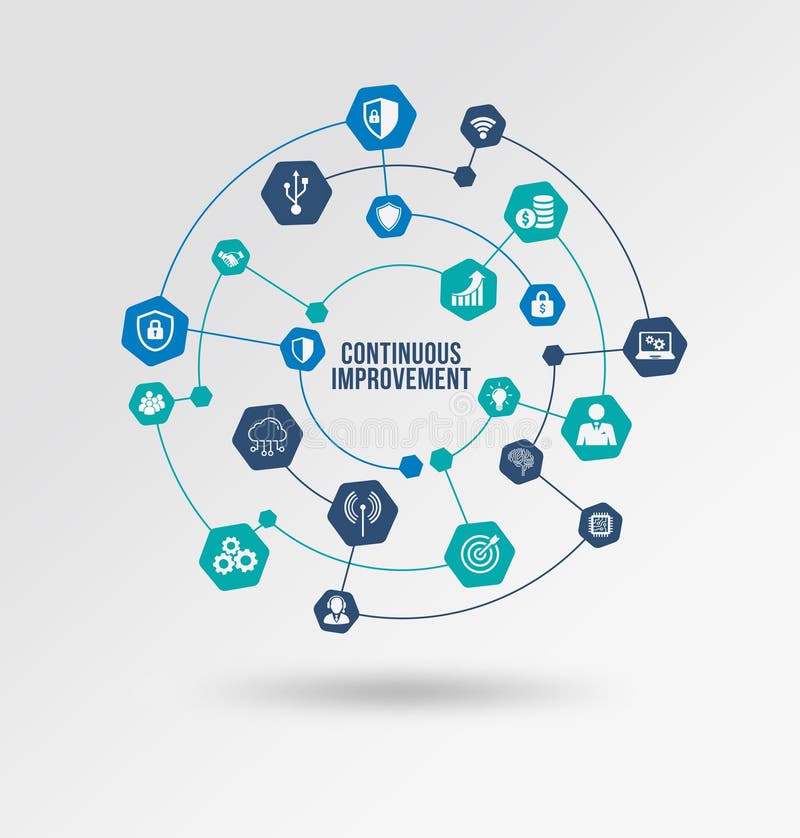 Internet, Business, Technology and Network Concept. Continuous ...