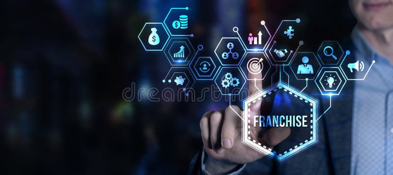 Internet, Business, Technology and Network Concept. Franchise Concept ...
