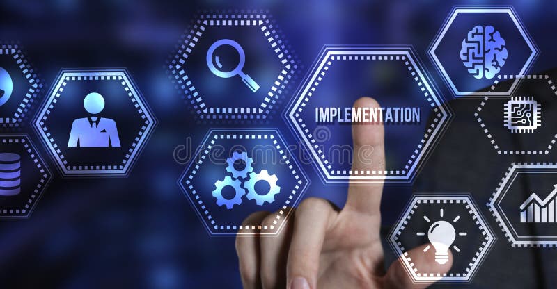 Internet, Business, Technology and Network Concept. IMPLEMENTATION, Web ...