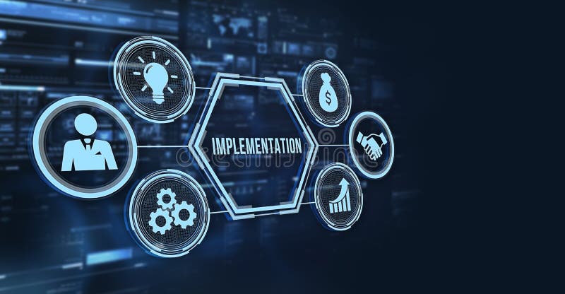 IMPLEMENTATION, Web Technology Concept. Business, Technology, Internet ...