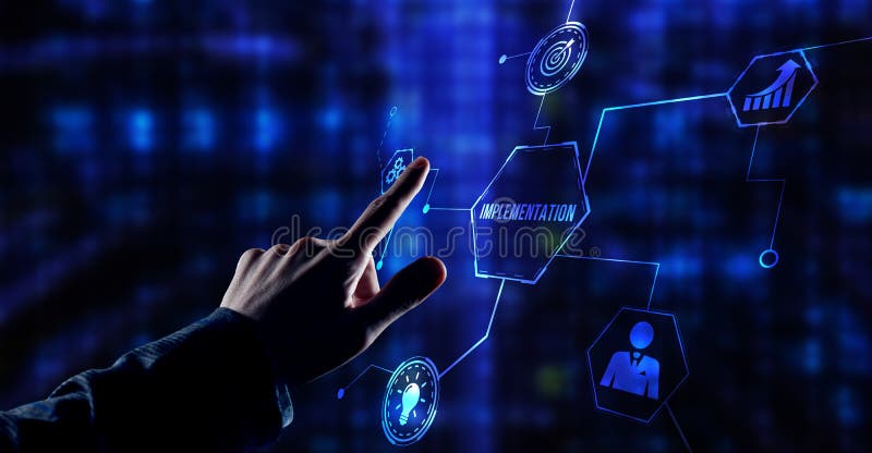 Internet, Business, Technology and Network Concept. IMPLEMENTATION, Web ...