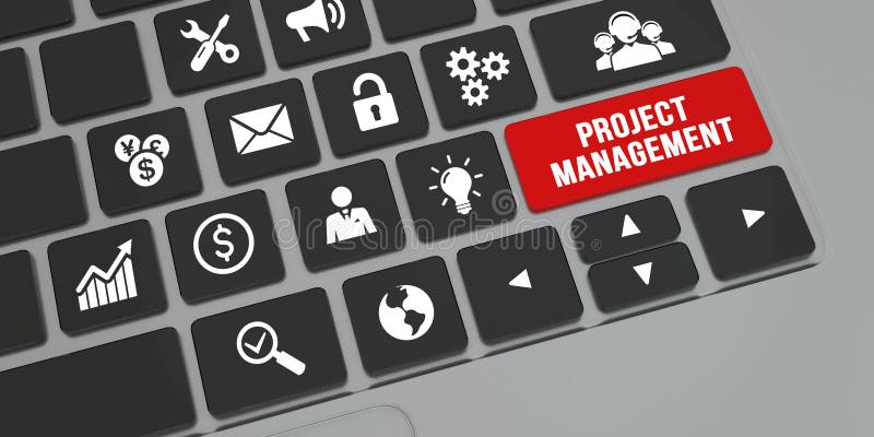 Internet, Business, Technology and Network Concept. Project Management ...
