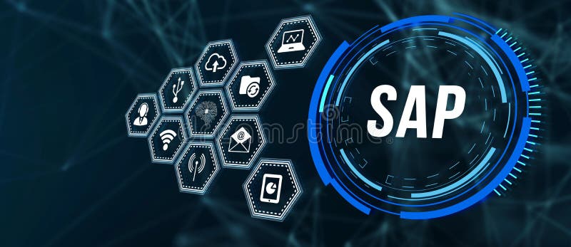 Internet, Business, Technology and Network Concept. SAP System Software ...