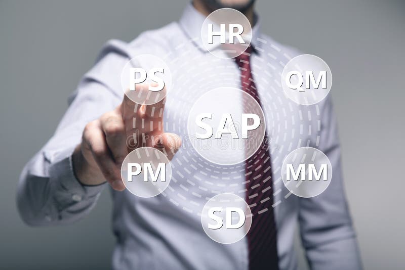 Internet, Business, Technology and Network Concept. SAP System Software ...