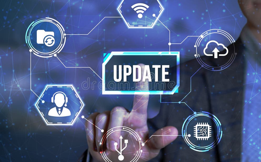 Internet, Business, Technology and Network Concept. Update Software ...