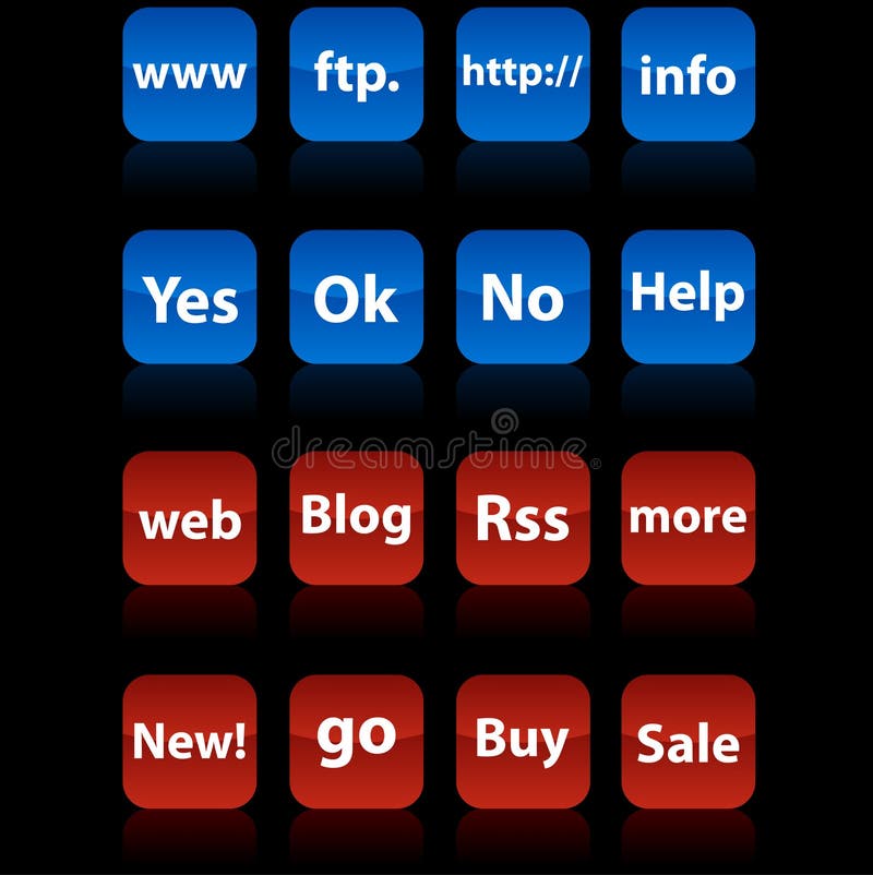 Internet buttons. [Vector] stock vector. Illustration of home - 3583622