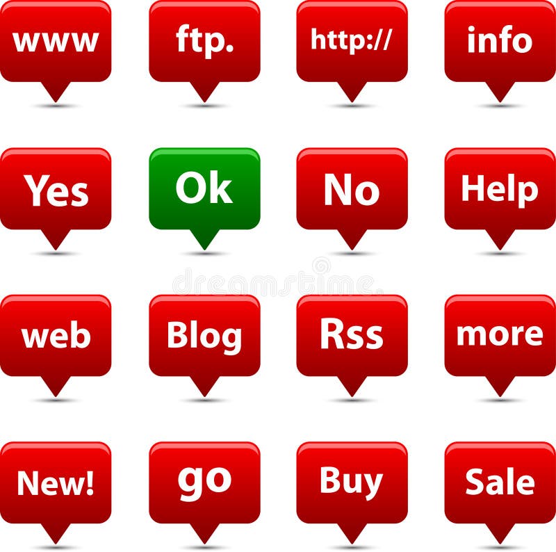 Internet buttons. stock vector. Illustration of site, buttons - 8738355