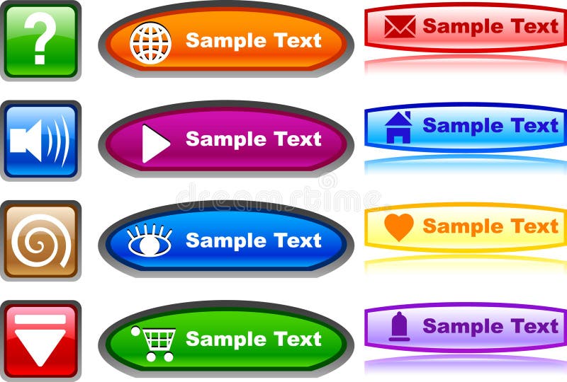 Internet buttons. stock vector. Illustration of site, buttons - 8738355