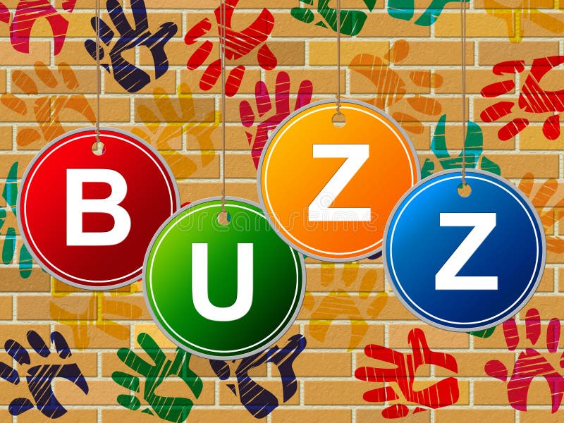 Buzz Internet Shows World Wide Web and Announcement Stock Illustration ...