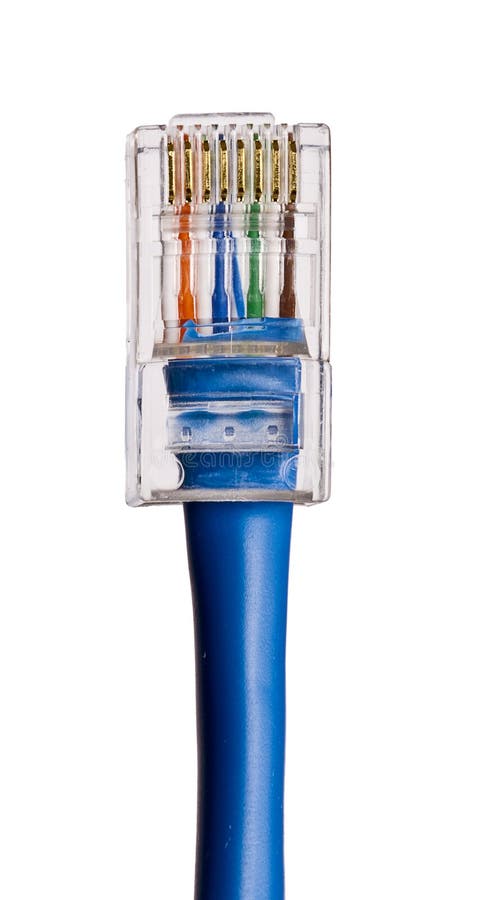 Blue Ethernet cable stock photo. Image of digital, wire - 16144894