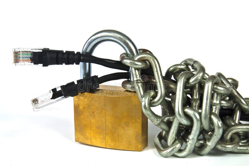 Internet cable and chain stock image. Image of plastic - 47652749