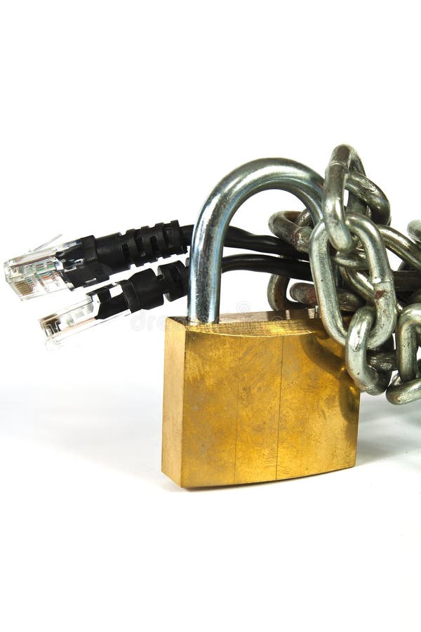 Internet cable and chain stock photo. Image of internet - 47652780
