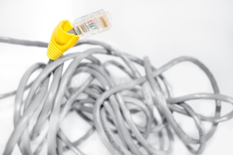Internet Cable Conceptual Image. Stock Photo - Image of finger, macro ...