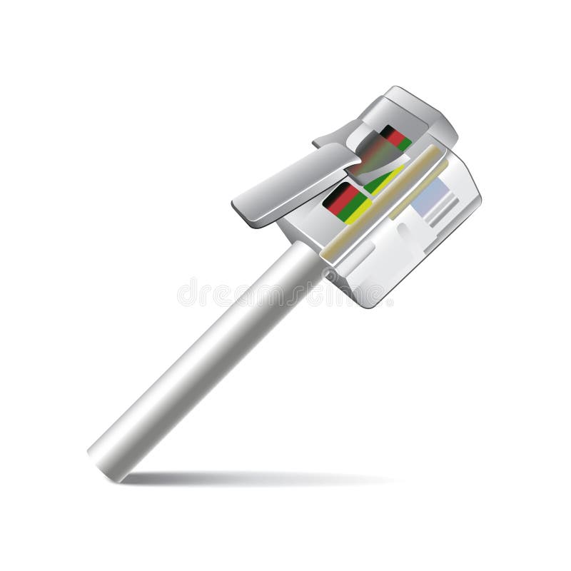 Internet Cable on White Vector Stock Vector - Illustration of business ...