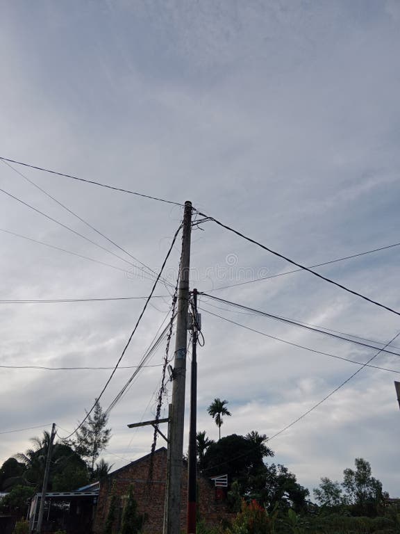 Internet Cables and Electrical Cables in Housing Stock Photo - Image of ...