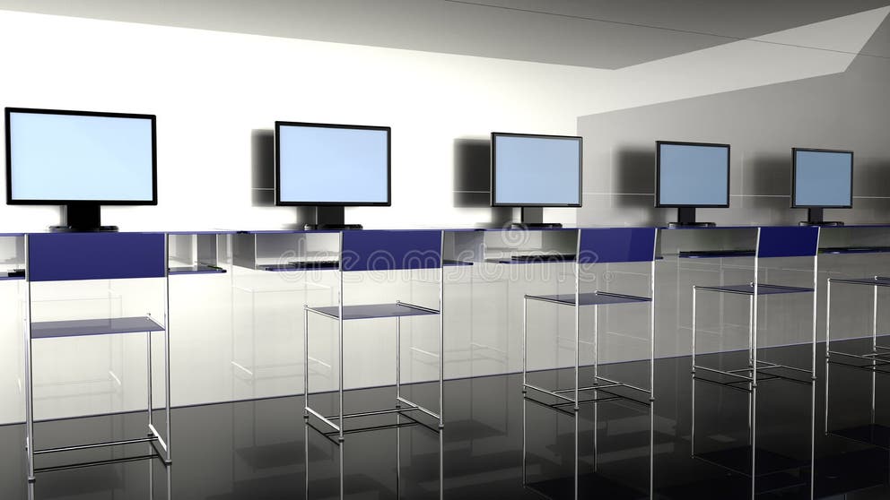 Internet Cafe stock illustration. Illustration of isolated - 7203124