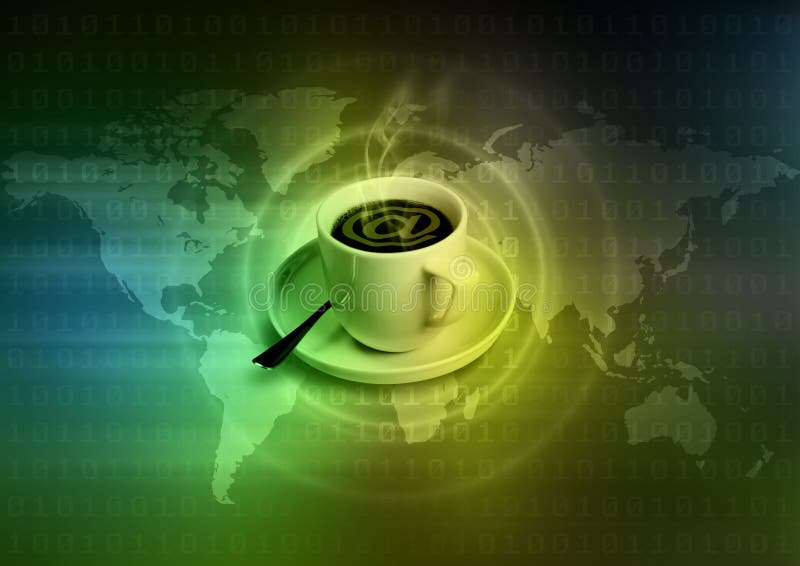 Internet cafe poster stock vector. Illustration of computer - 29418073