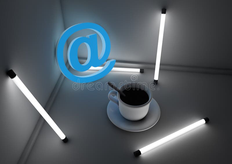 Internet cafe concept stock illustration. Illustration of blue - 21058359