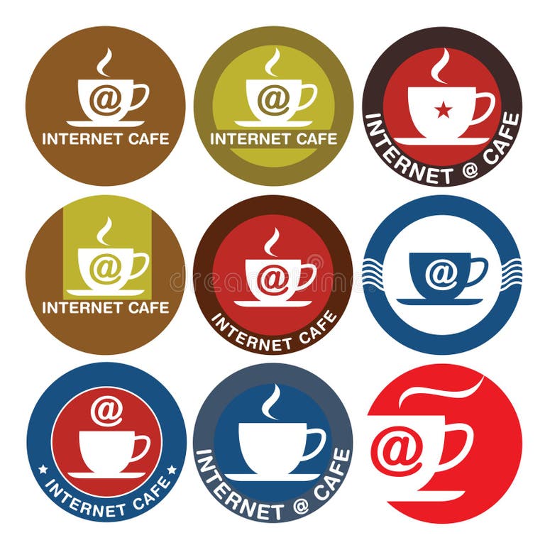 Internet Cafe logo design stock vector. Illustration of arrow - 7335665