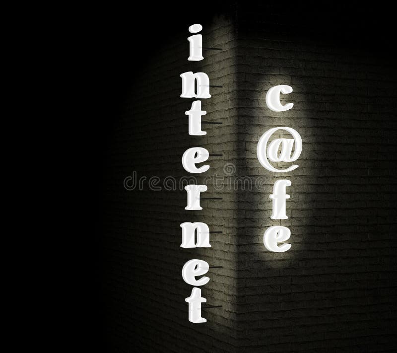 Internet cafe sign stock illustration. Illustration of advertisement ...