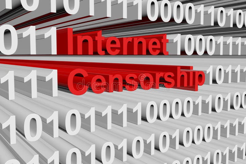 Internet Censorship Concept. Hand Strangles Computer User Stock Vector ...