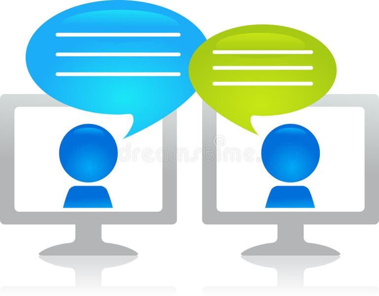 Chatting Computer Internet Stock Illustrations – 18,164 Chatting ...