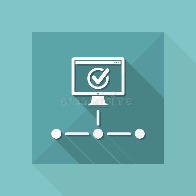 Internet check point icon stock vector. Illustration of checkbox ...