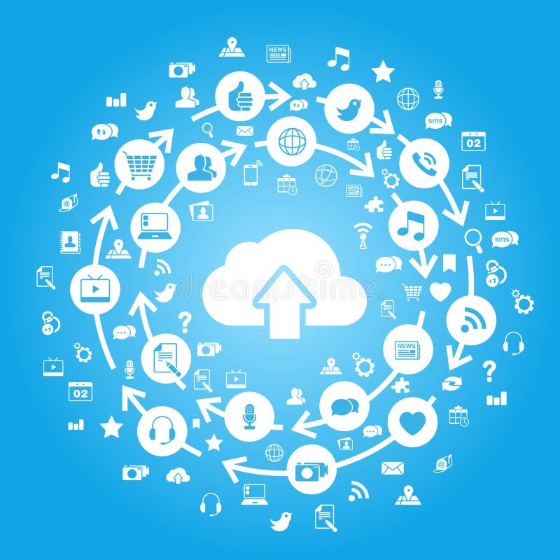 Cloud Server stock illustration. Illustration of folder - 28021219