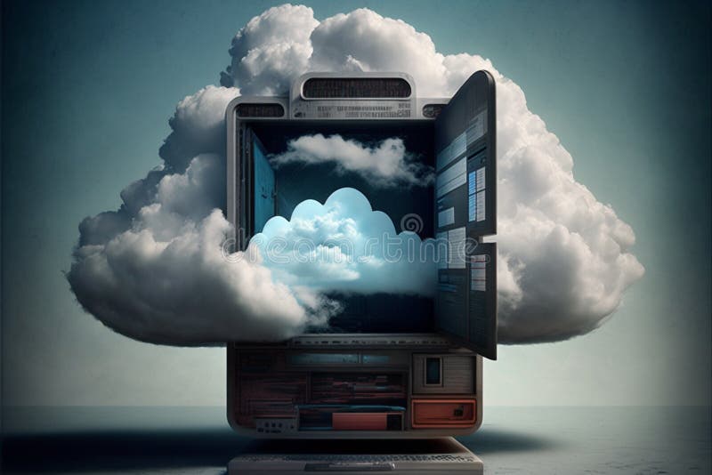 It Internet Cloud Computing Storage Technology Cyberspace Concept. AI ...