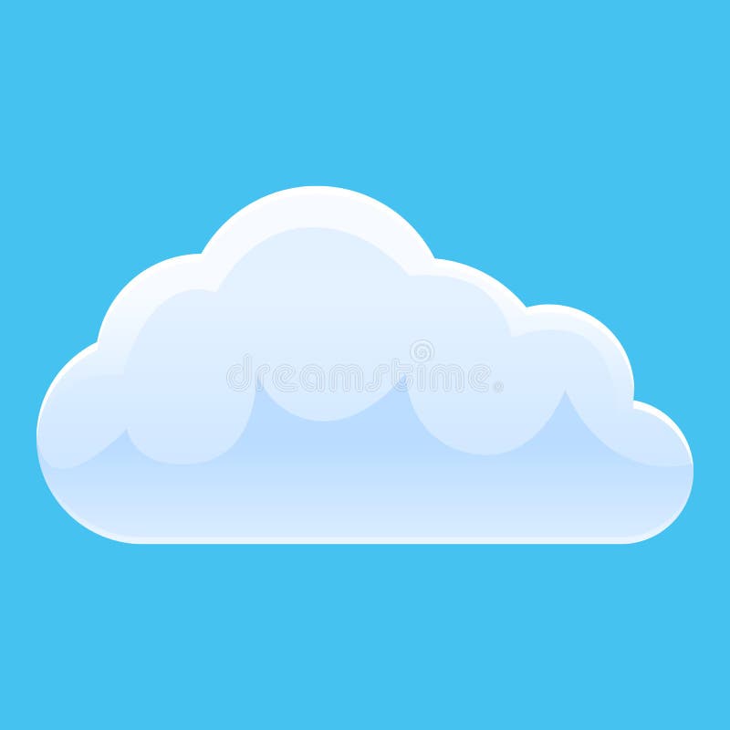 Internet Cloud Icon, Cartoon Style Stock Vector - Illustration of ...
