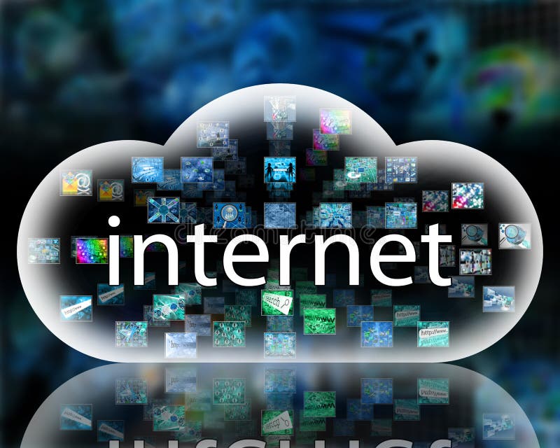 Internet cloud stock illustration. Illustration of binary - 45300004