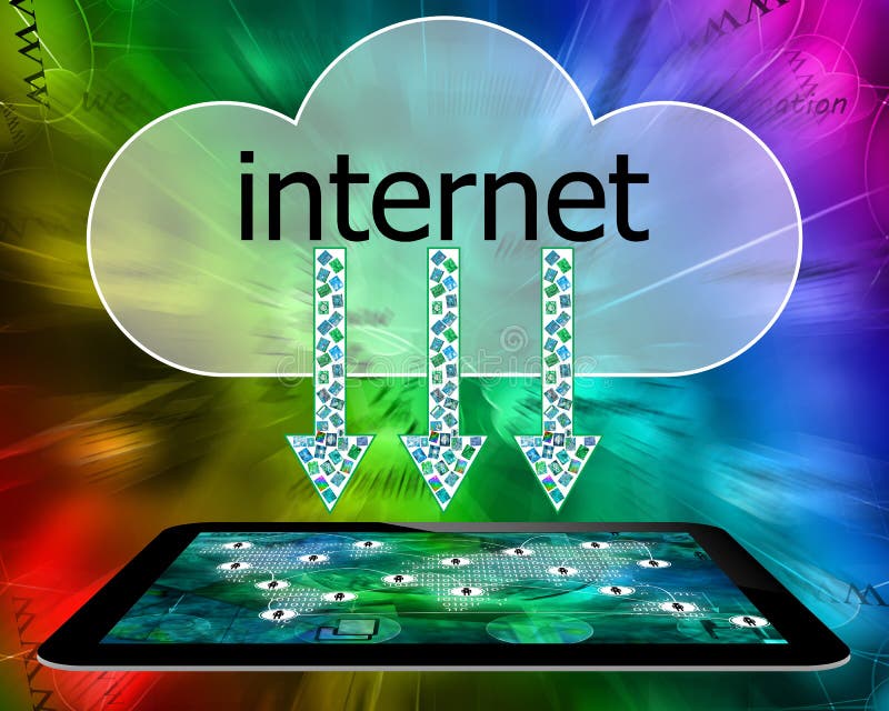 Internet cloud stock illustration. Illustration of binary - 45300004
