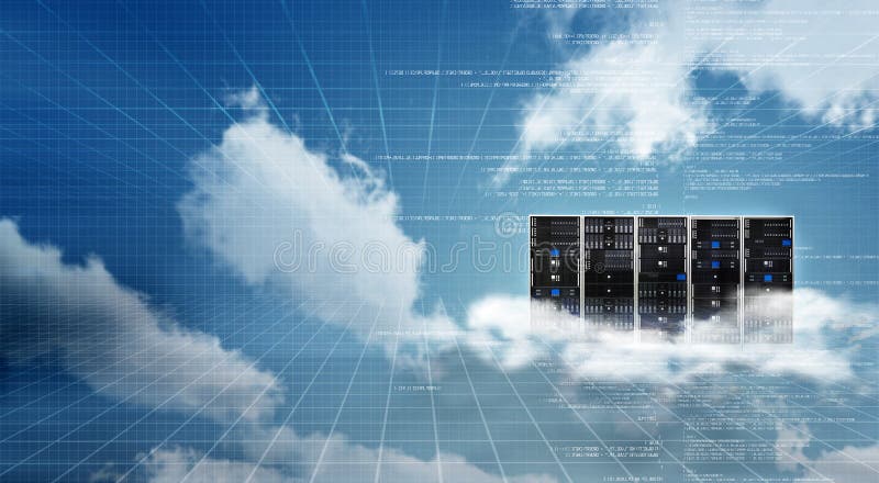 Internet Cloud Server Cabinet Stock Photo - Image of sharing, office ...