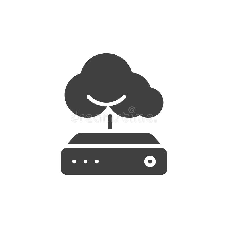 Internet cloud vector icon stock vector. Illustration of database ...