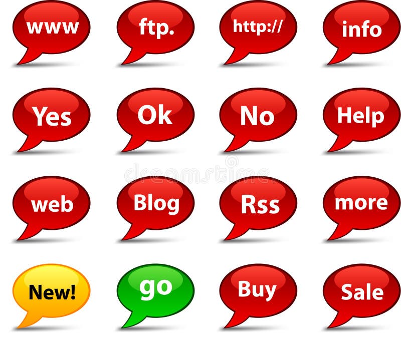 Internet buttons. stock vector. Illustration of site, buttons - 8738355