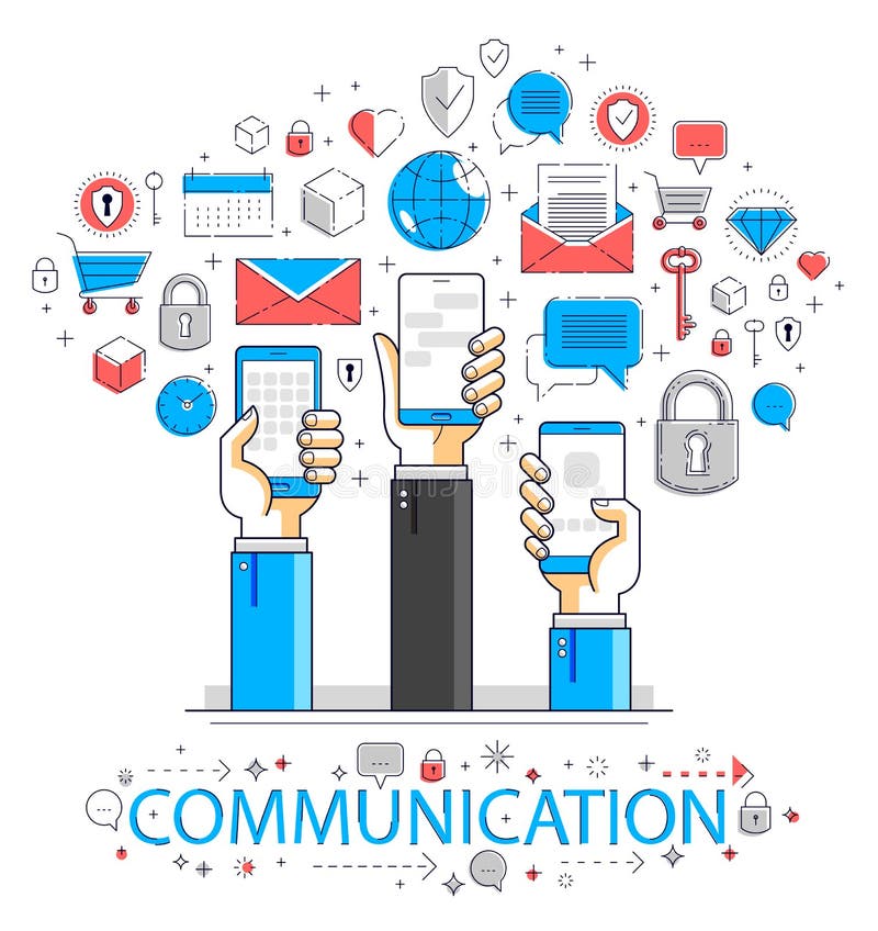 Internet Communication and Activity, Man Hands Holding Tablet and Using ...