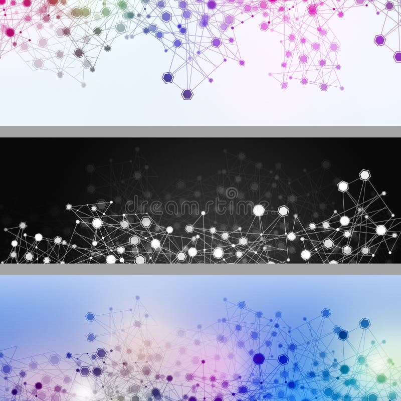 Internet Communication Banners Stock Illustration - Illustration of ...