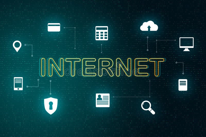 Internet and Communication Concept Stock Illustration - Illustration of ...