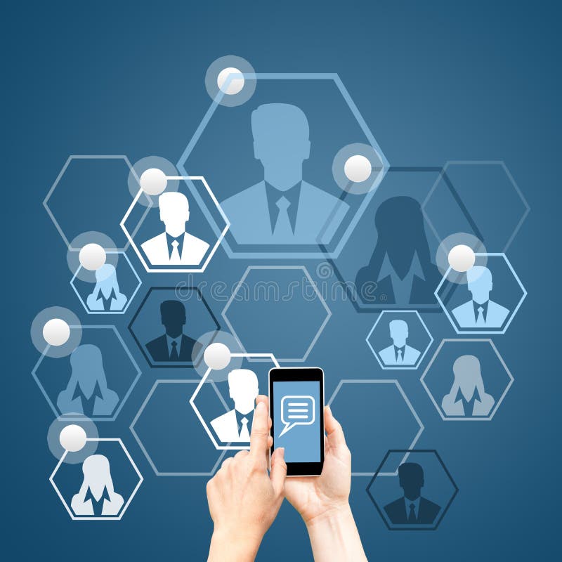 Internet Communication Design Stock Illustration - Illustration of ...