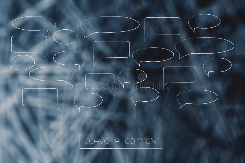 Leave a Comment Button with Speech Bubbles Above it Stock Illustration ...