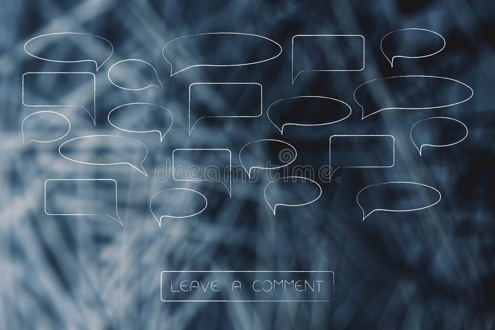 Leave a Comment Button with Speech Bubbles Above it Stock Illustration ...