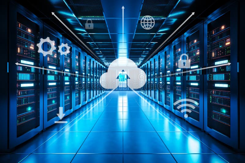 Internet Communication and Network Technology Concept. Technological ...