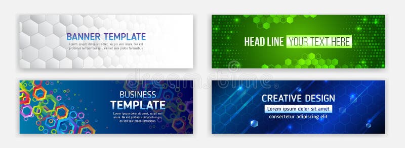 Internet Communication, Science, Big Data, Cover Design Set. Sci-fi ...